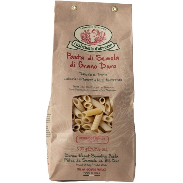 Rustichella Dabruzzo Makaron Pennucce Rigate 500 g - Kultura Smaku