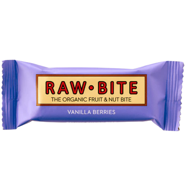 Rawbite Baton Raw jagoda i wanilia EKO 50g - Kultura Smaku