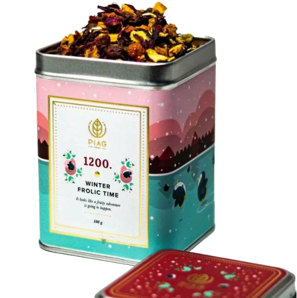 Piag Tea Winter Frolic Time N°1200 owocowa herbata zimowa 100g + puszka ...