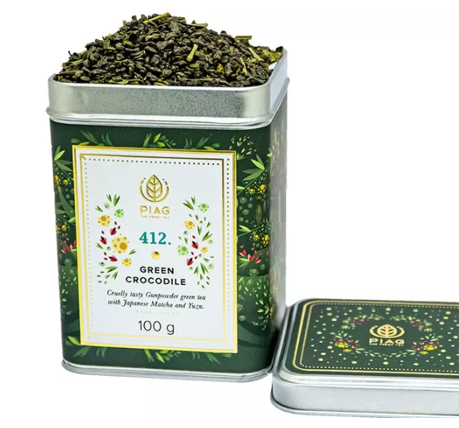 Piag Tea Green Crocodile N°412 herbata zielona 100 g + puszka - Kultura ...